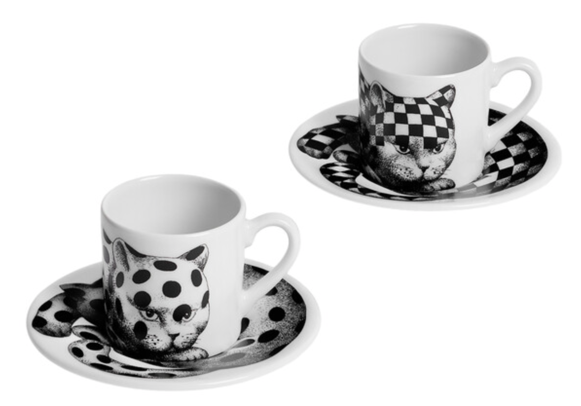 Fornasetti Set of 2 Coffee cups High Fidelity – Milk Concept Boutique