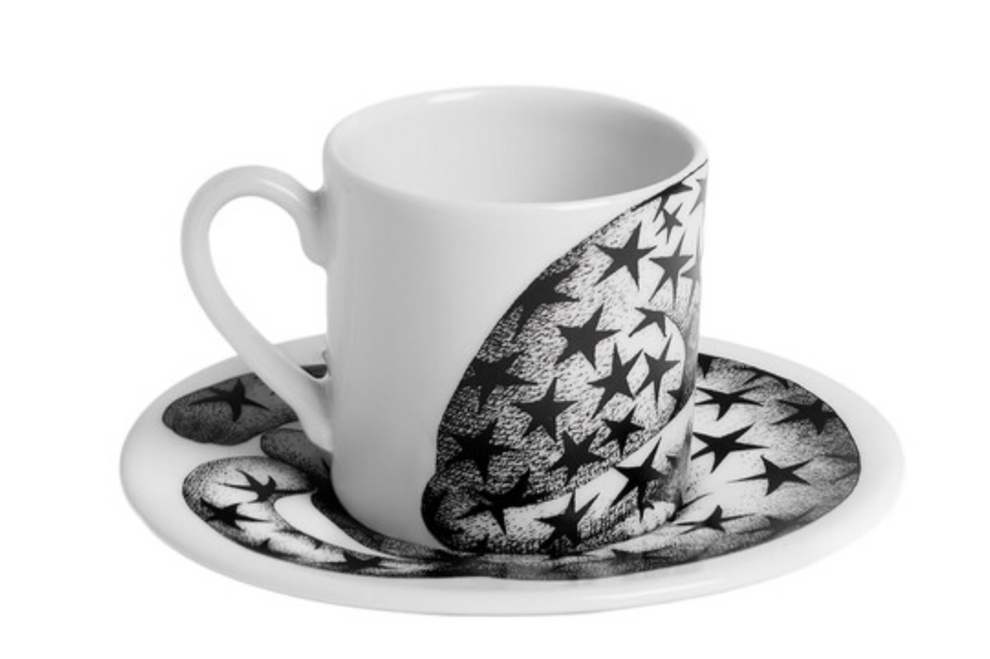 Fornasetti Coffee cup High Fidelity Stellato black/white – Milk Concept ...
