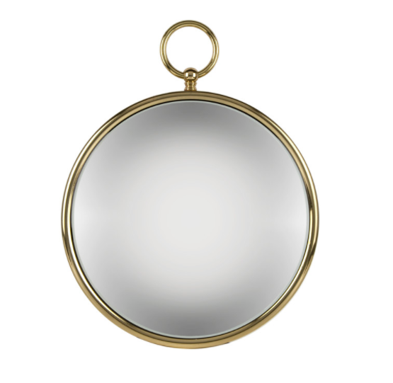 Fornasetti Convex Magic mirror ø30 cm with ring - Brass frame | Milk ...